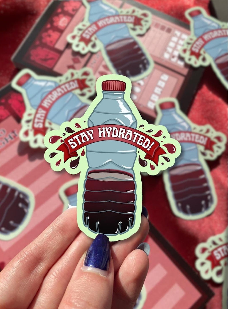 Stay Hydrated! - Gothic Vampire Self-care Sticker - Etsy