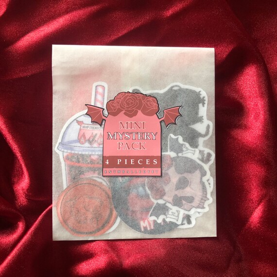 Mini Mystery Vampire Stickers 4 Pack - Etsy