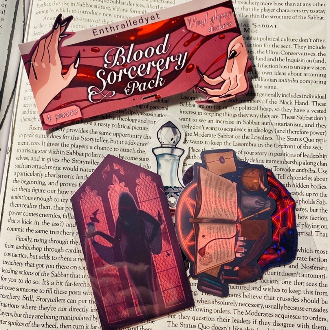 Blood Sorcery Sticker Pack - 4pcs - Etsy