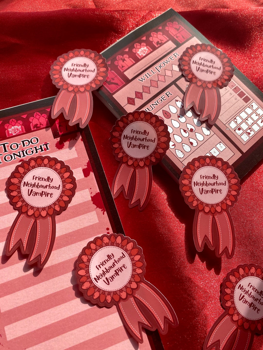 Friendly Neighborhood Vampire Badge - Gothic Sticker - Etsy