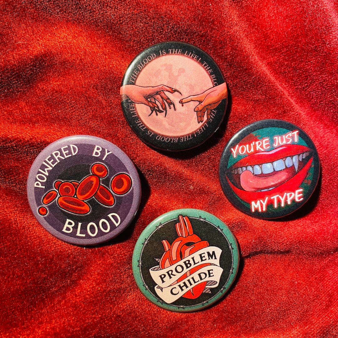 Gothic Button Pin Badges [COLLECTION OF 4] - Etsy