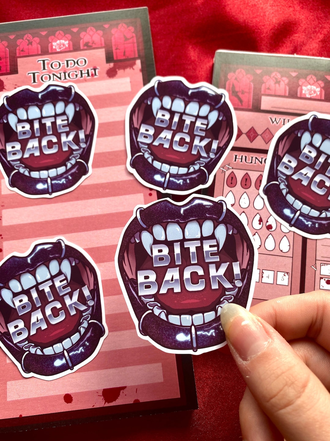 Bite Back! - Gothic Vampire Sticker - Etsy