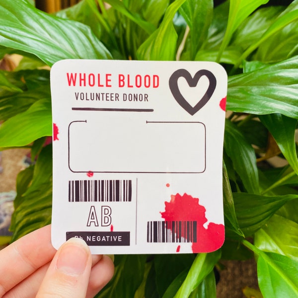 Blood Bag Stickers - Etsy
