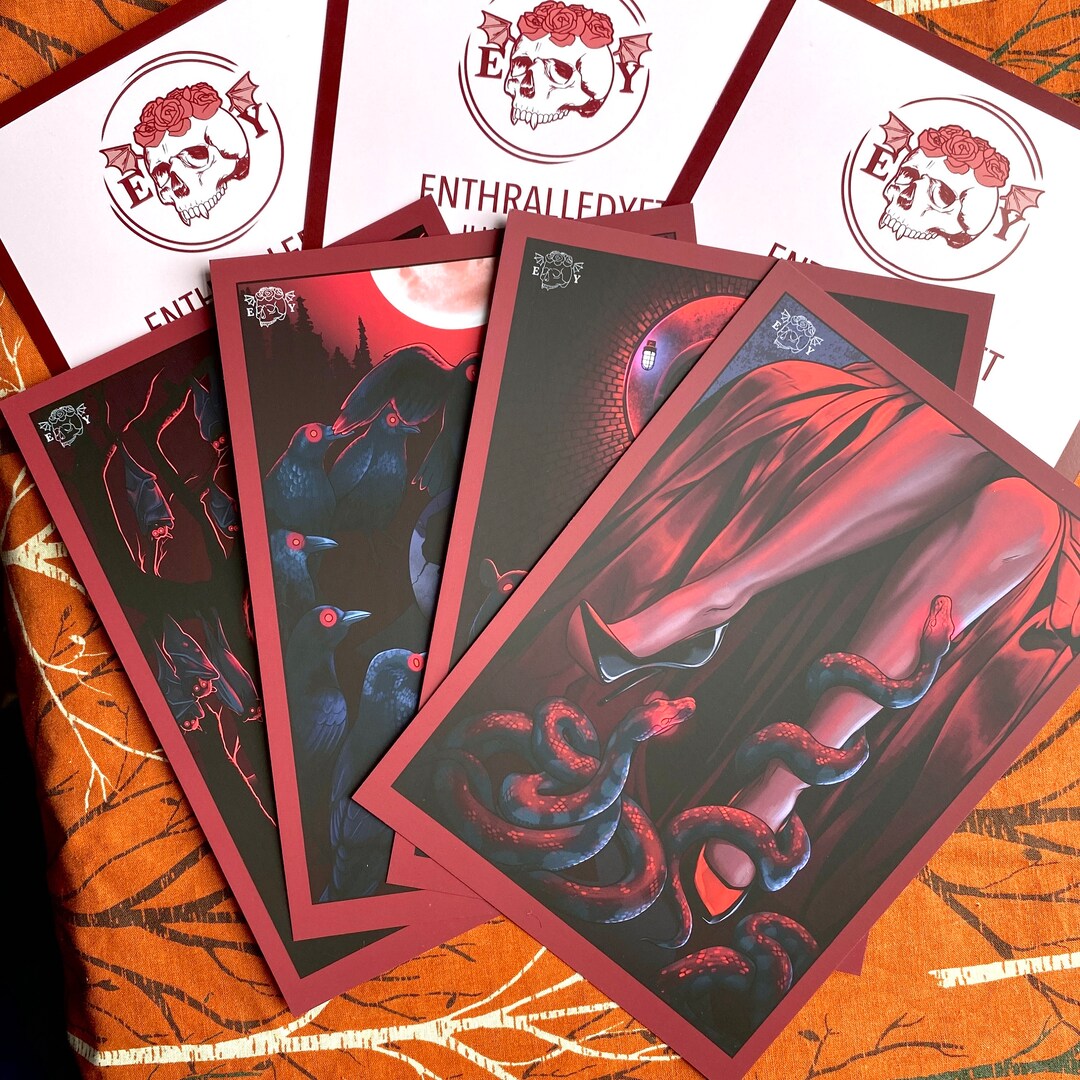 Blood Bound Beasts RED [limited Edition] - Print Set (large, A5) - Etsy