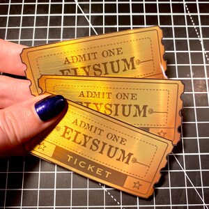 Elysium Ticket - Shiny Aesthetic Sticker - Etsy