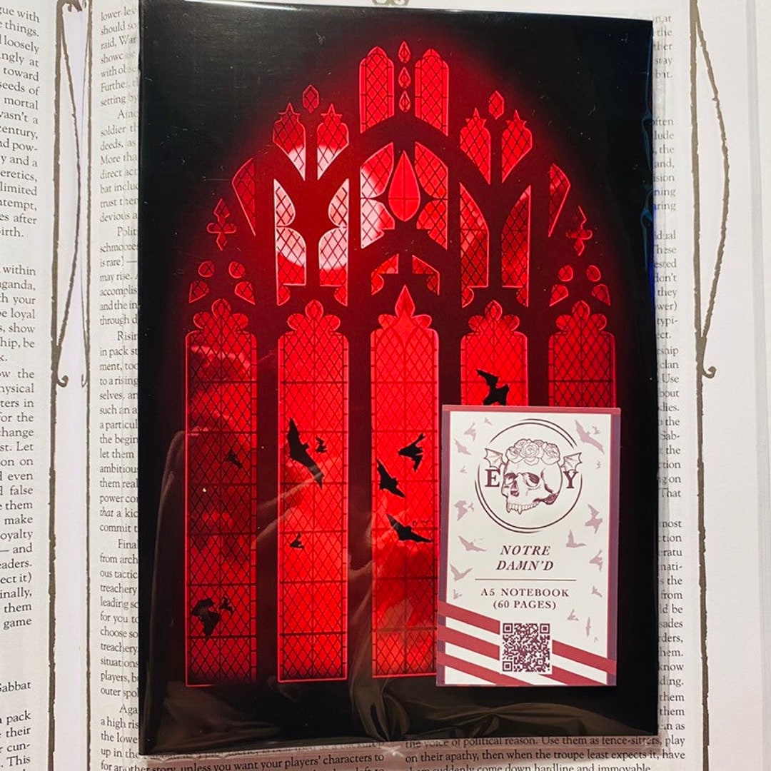 Gothic Notebook, A5 - 'notre Damned' - Etsy