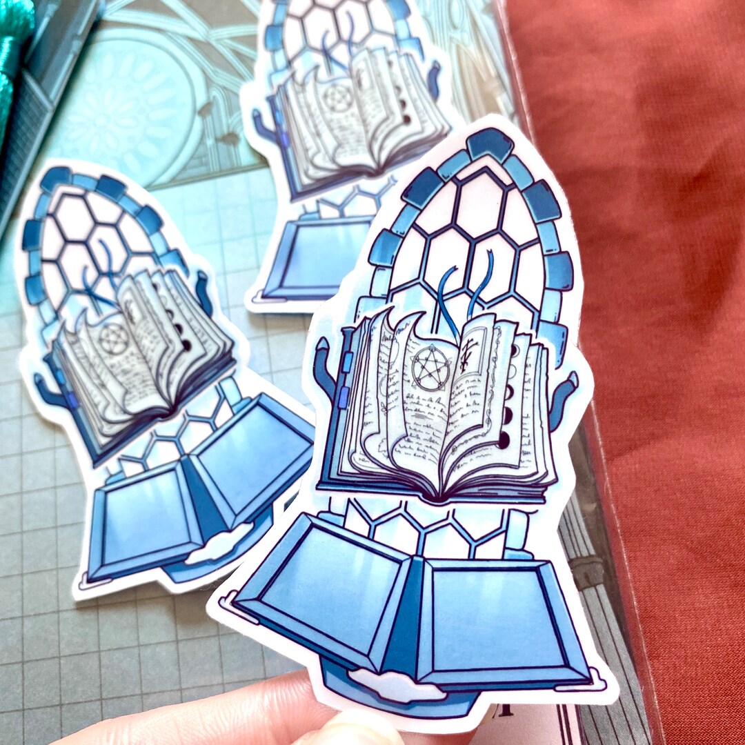 Floating Spellbook - Gothic Witchy Sticker - Etsy