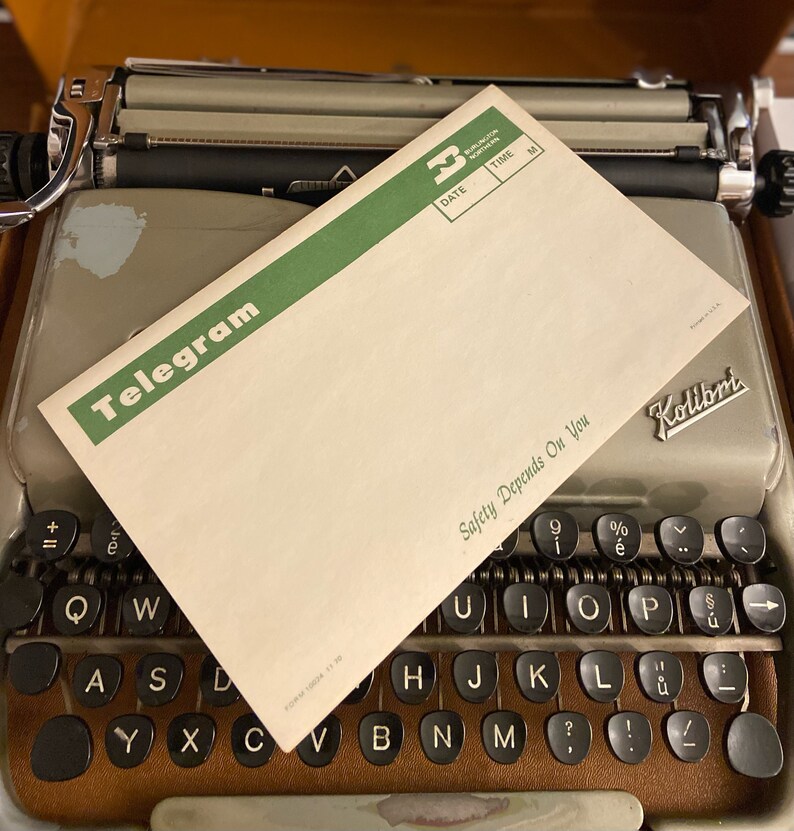 Vintage Railroad Telegram Paper Burlington Northern 1970 Railroad ...