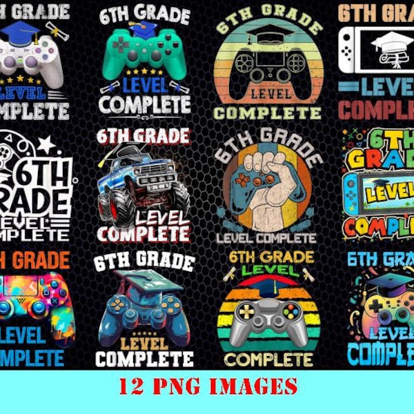 5th Grade Level Complete Gamer Class of 2024 Graduation Png - Etsy