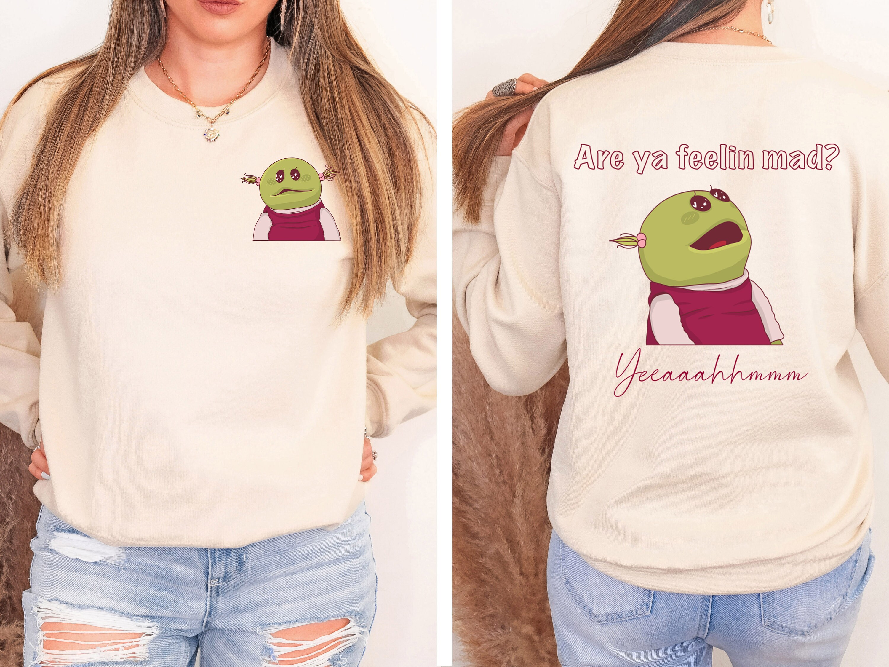 Nanalan Are You Feeling Mad Sweatshirt, Cute Meme Are You Feeling Mad ...