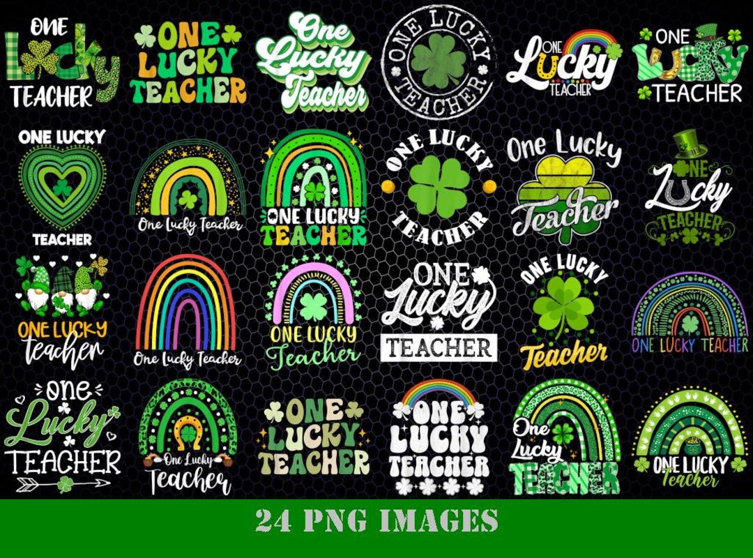One Lucky Teacher St. Patrick's Day Png, Sublimation Design St Patrick ...