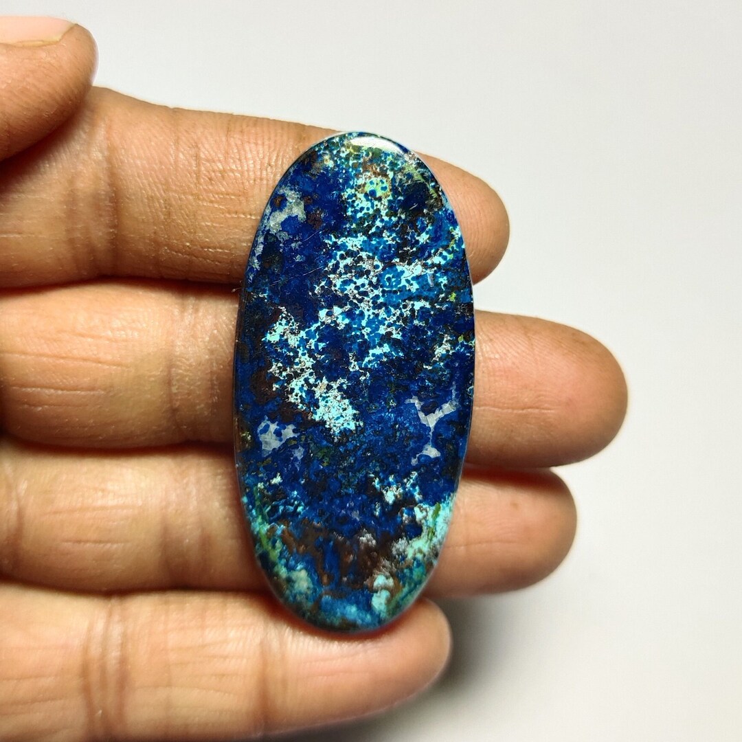 Shattukite Smooth Polish Oval Shape Cabochon Size- 50x23x5 MM. 64 CTS ...