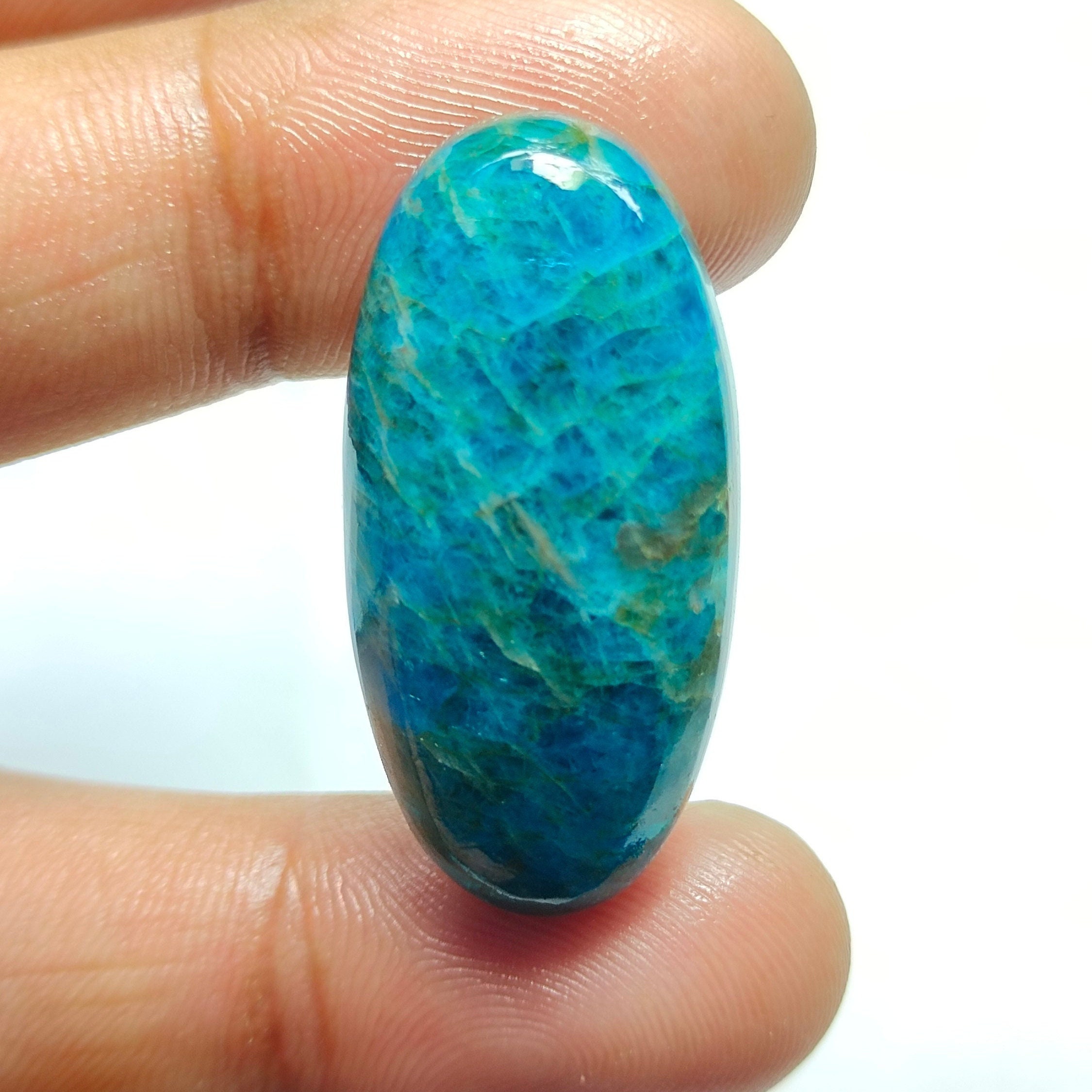 Natural Neon Blue Apatite. Massive!! Neon Blue Apatite Cabochon ...