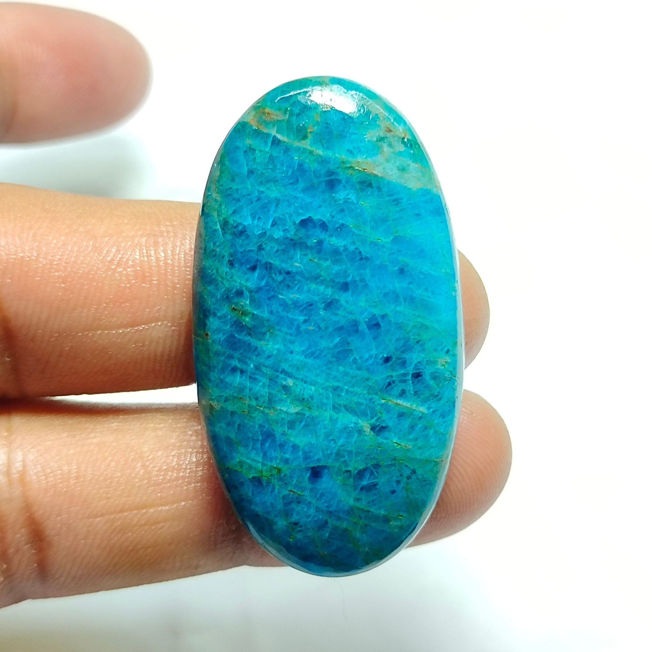 Natural Neon Blue Apatite. Massive!! Neon Blue Apatite Cabochon ...
