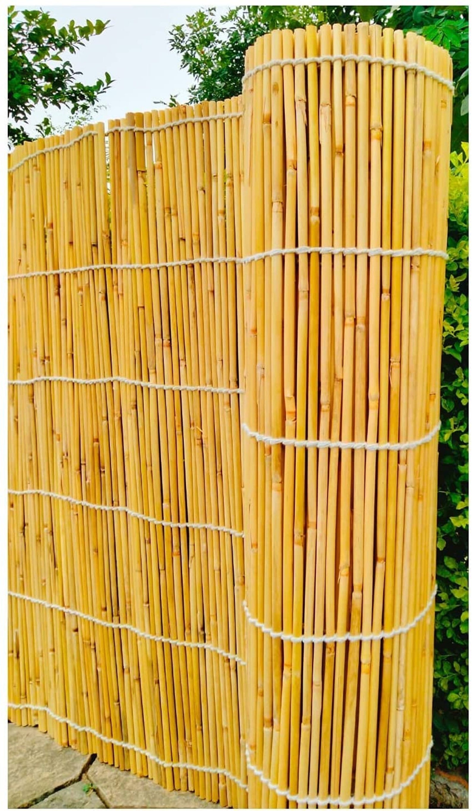 A2Z Home Solutions New Stunning Thread Stitch Real Bamboo Natural ...