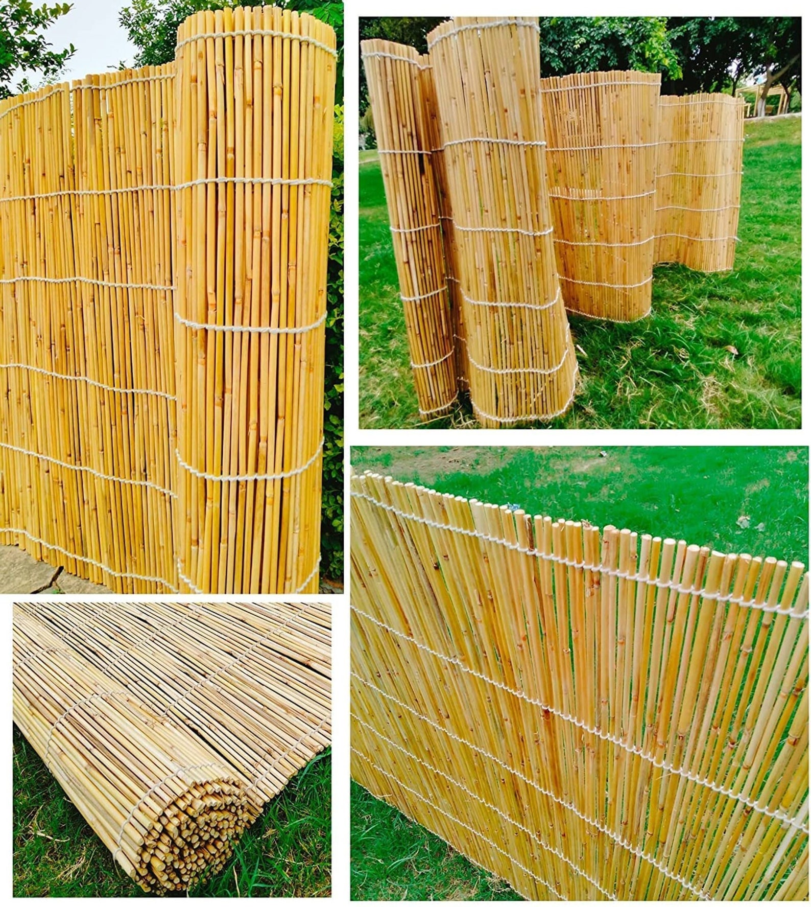 A2Z Home Solutions New Stunning Thread Stitch Real Bamboo Natural ...