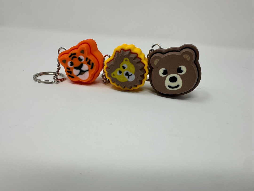 Bear Lion or Tiger Fidget Clicker | Keycap Keychain | Keycap Clicker ...