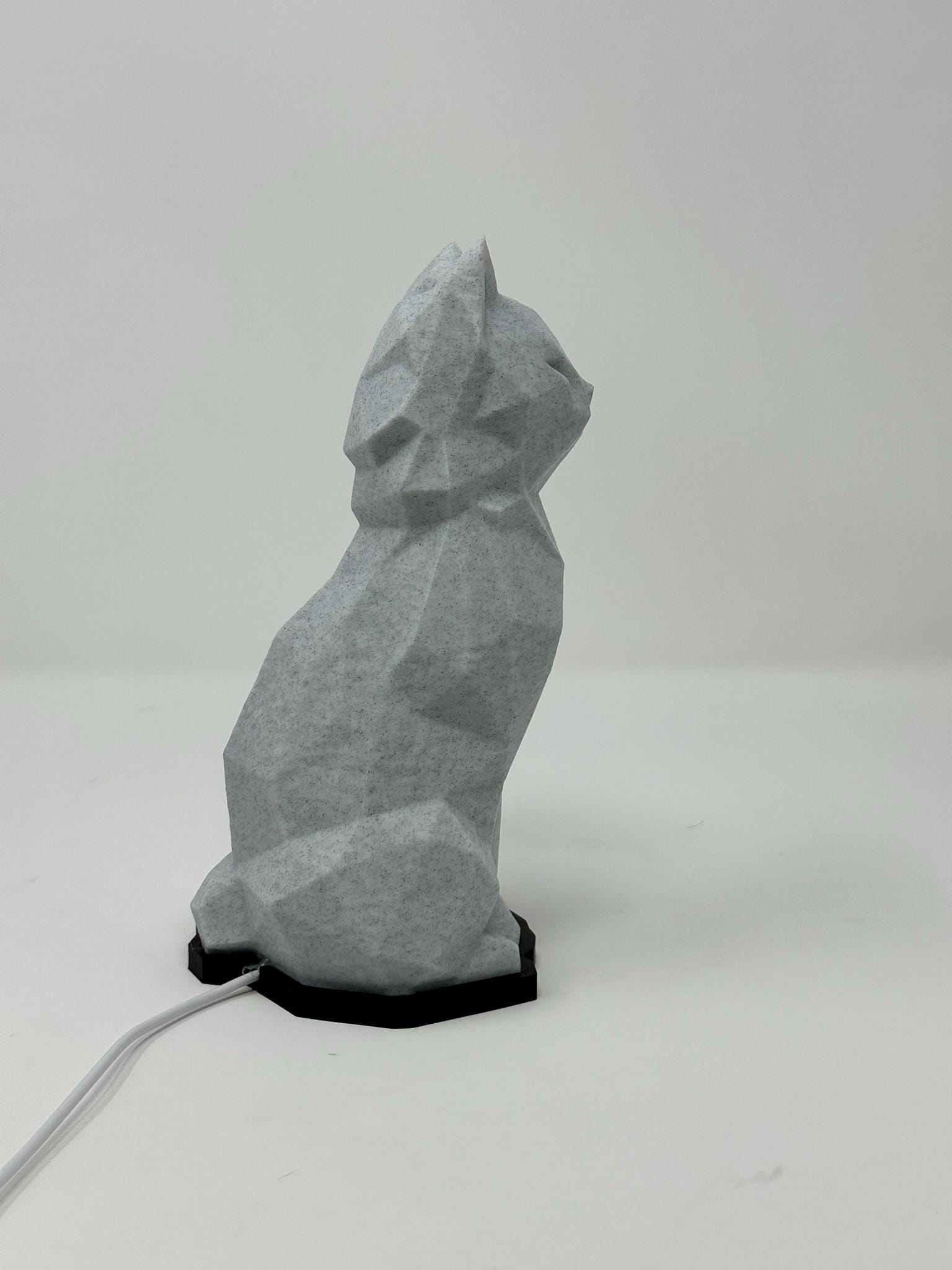 3D Printed Cat Lamp | 3D Printed Lamp | Cat Night Light | Cat Lamp ...
