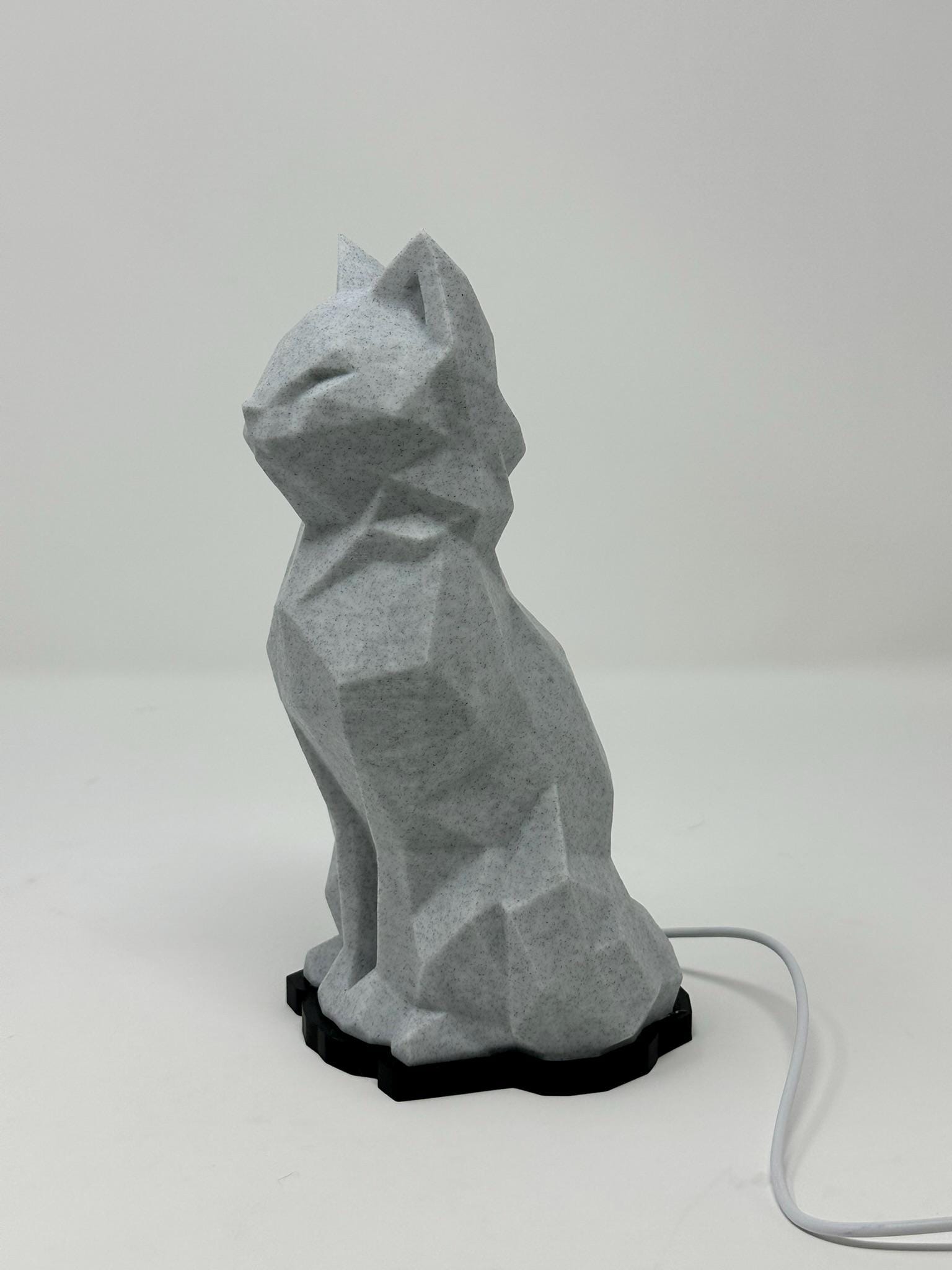 3D Printed Cat Lamp | 3D Printed Lamp | Cat Night Light | Cat Lamp ...