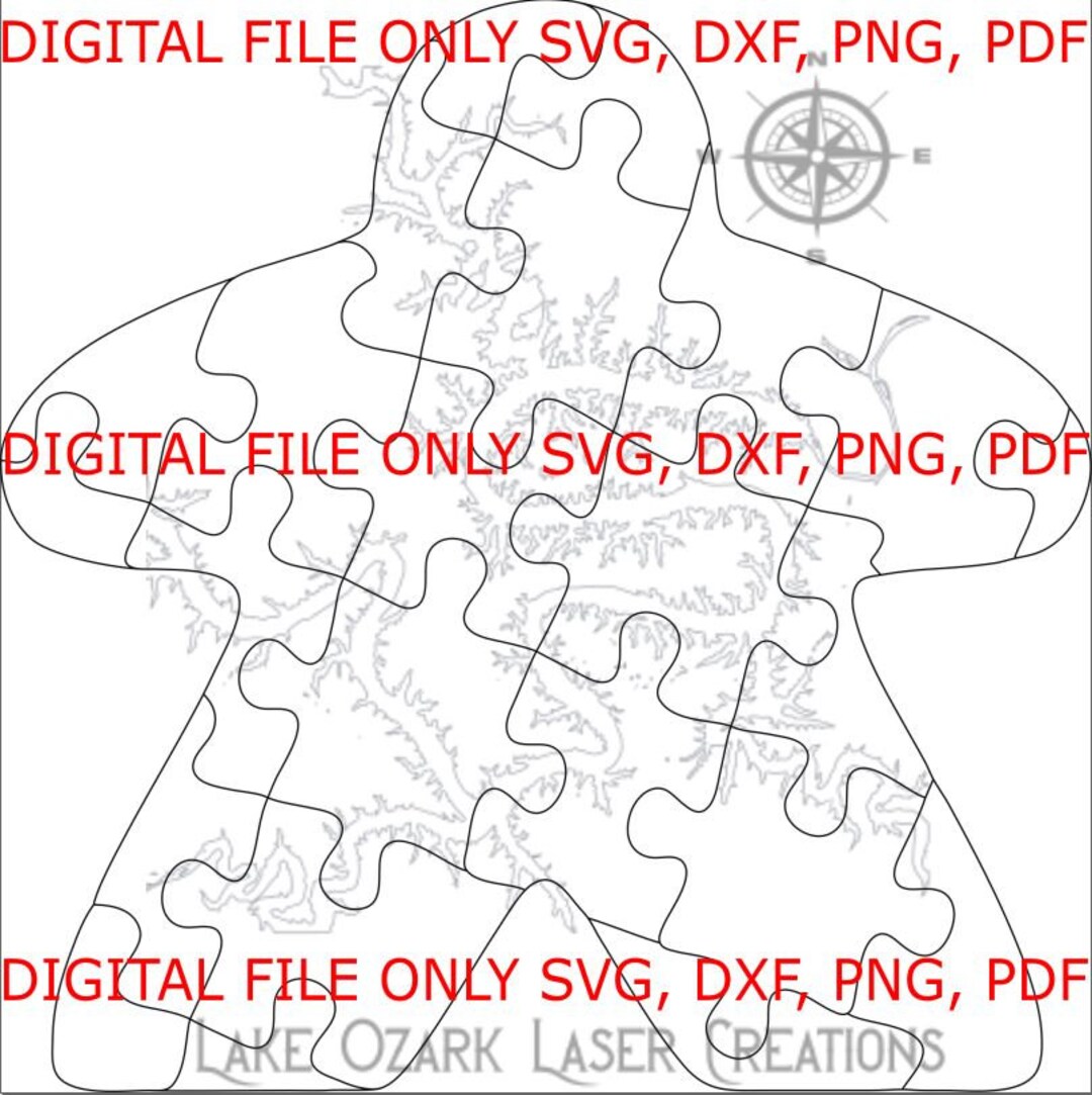 DIGITAL FILE Meeple Puzzle svg Png Dxf Pdf - Etsy Ireland