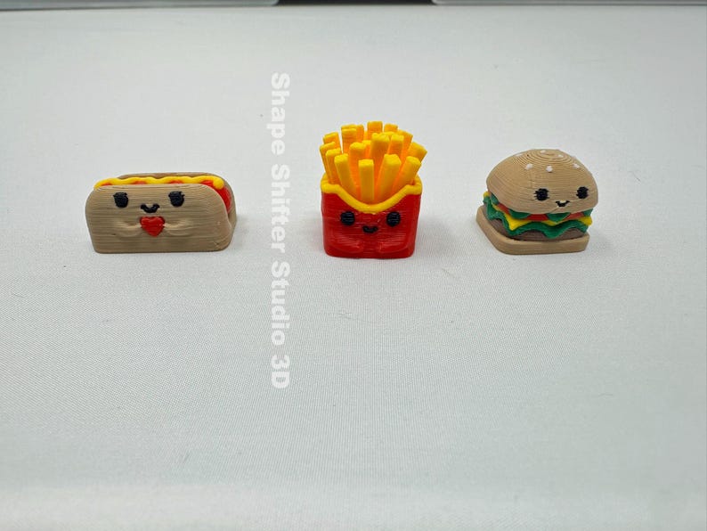 3D Printed Fast Food Keycaps | Hamburger Keycap | Hot Dog Keycap ...
