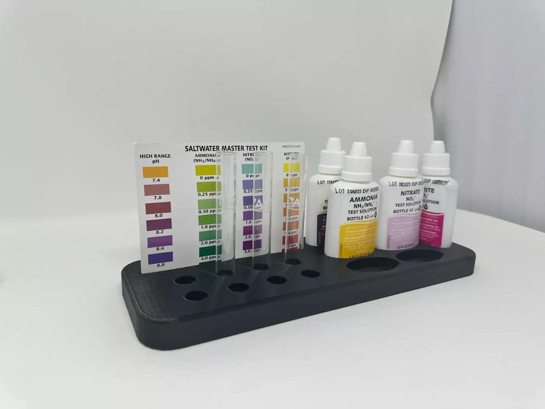 3D Printed API Test Kit Holder (holds 7 Reagents, 8 Test Tubes, & API ...
