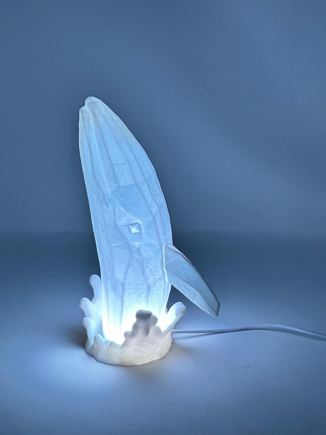 3D Printed Whale Lamp | 3D Printed Lamp | Whale Night Light | Humpback ...