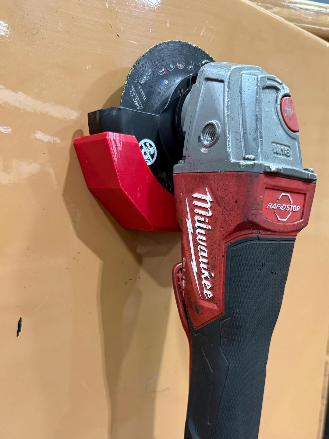 M18 Milwaukee Grinder Wall Mount: Type 27 Guard, Garage Storage - Etsy