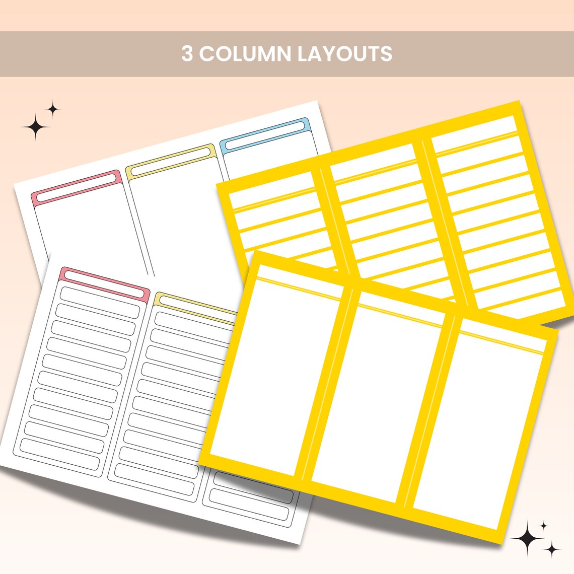 Blank Kanban Boards Printable Pack Brainstorming Project Planning ...
