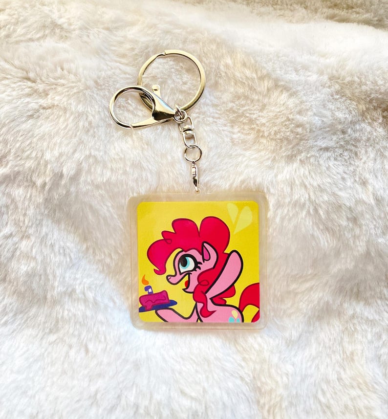 Pinkie Pie My Little Pony MLP Fim | Acrylic Keychain | Fandom Charm ...