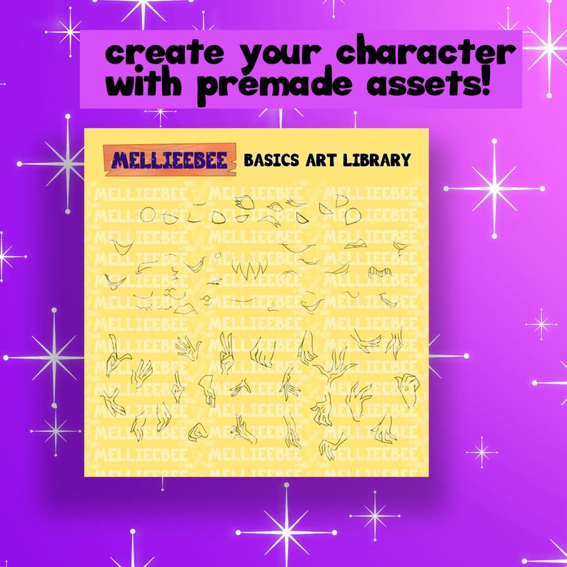 Digital Character Art Asset Pack PNG Drawing Assistant for Artists ...