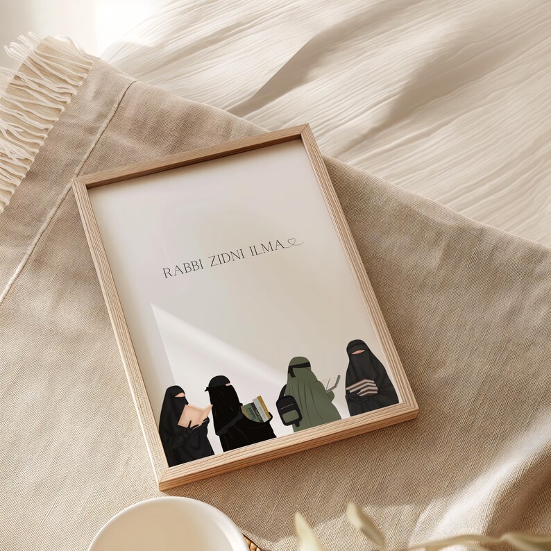 Islamic Niqab Frame, Digital Islamic Dua Wall Art, Dua Digital Download ...