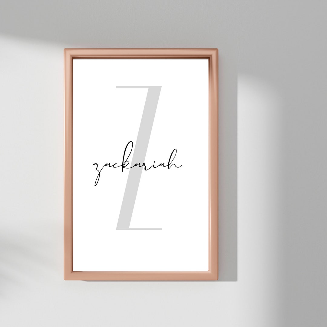 Customised Kids Name Frame for Bedroom, Custom Kids Name Poster Digital ...