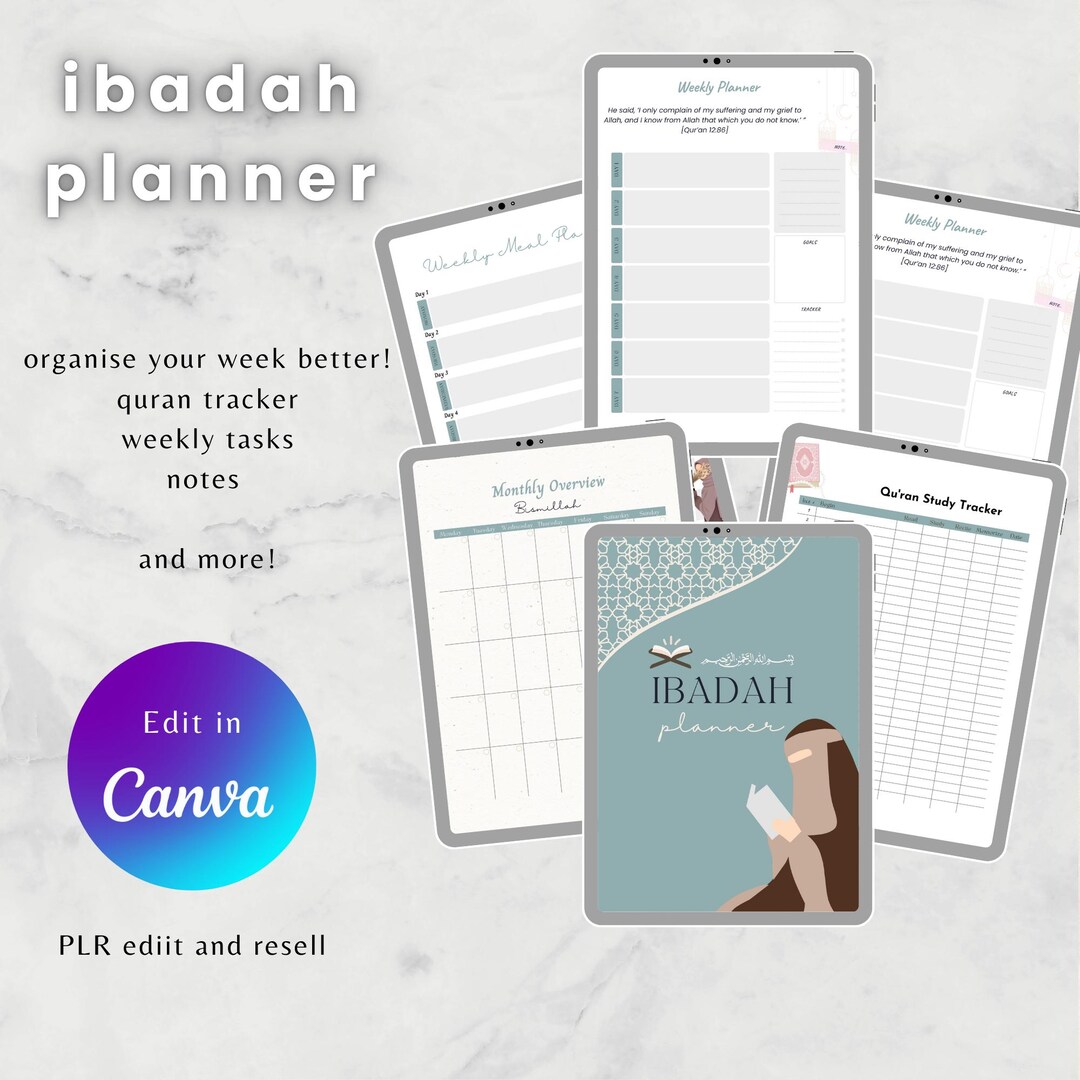 Islamic Digital Planner | Weekly Journal Planner | Quran and Salah ...