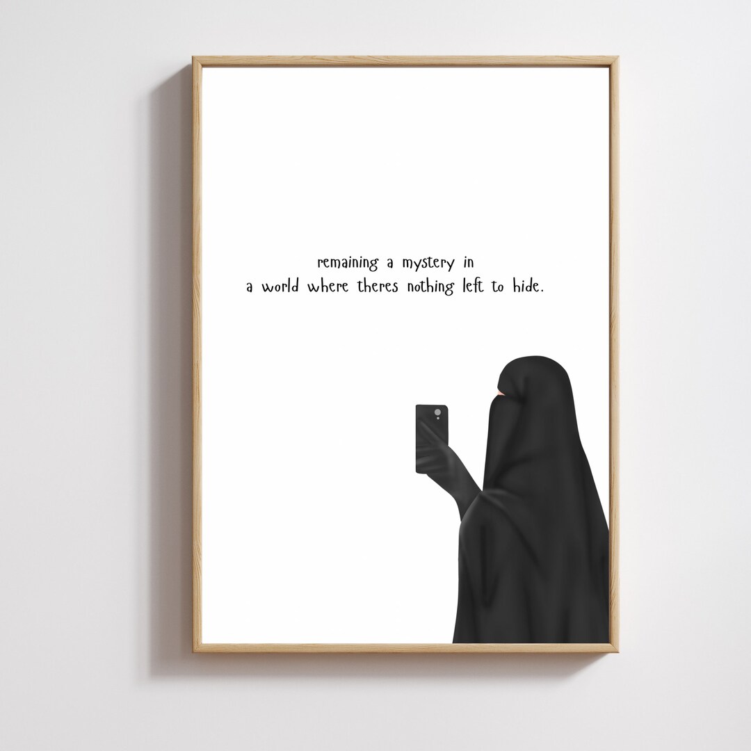 Niqab Wall Art, Niqab Islamic Wall Frame, Niqabi Wall Frame, Islamic ...