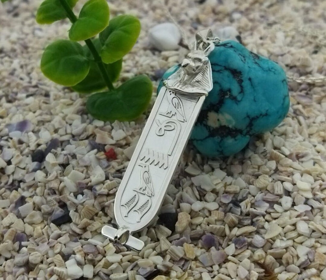 Cartouche Anubis Hieroglyph Name Ancient Egypt Necklace Mythological ...