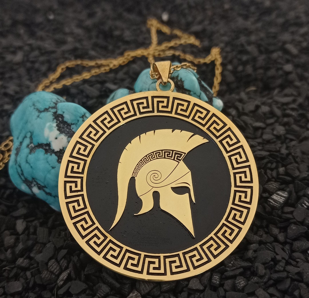 300 Spartan Helmet Necklace Spartan Warrior Pendant Ancient Greek ...