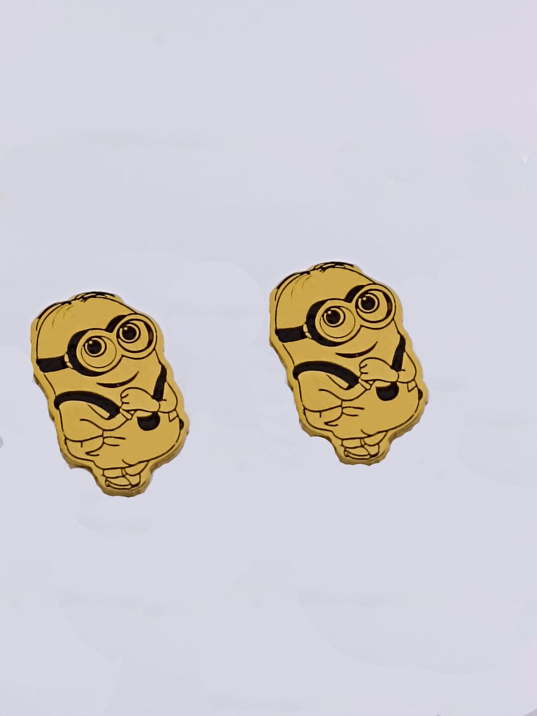 Silver Cartoon Stud Earrings, Cartoon Earrings, Cartoon Jewelry, Gift ...
