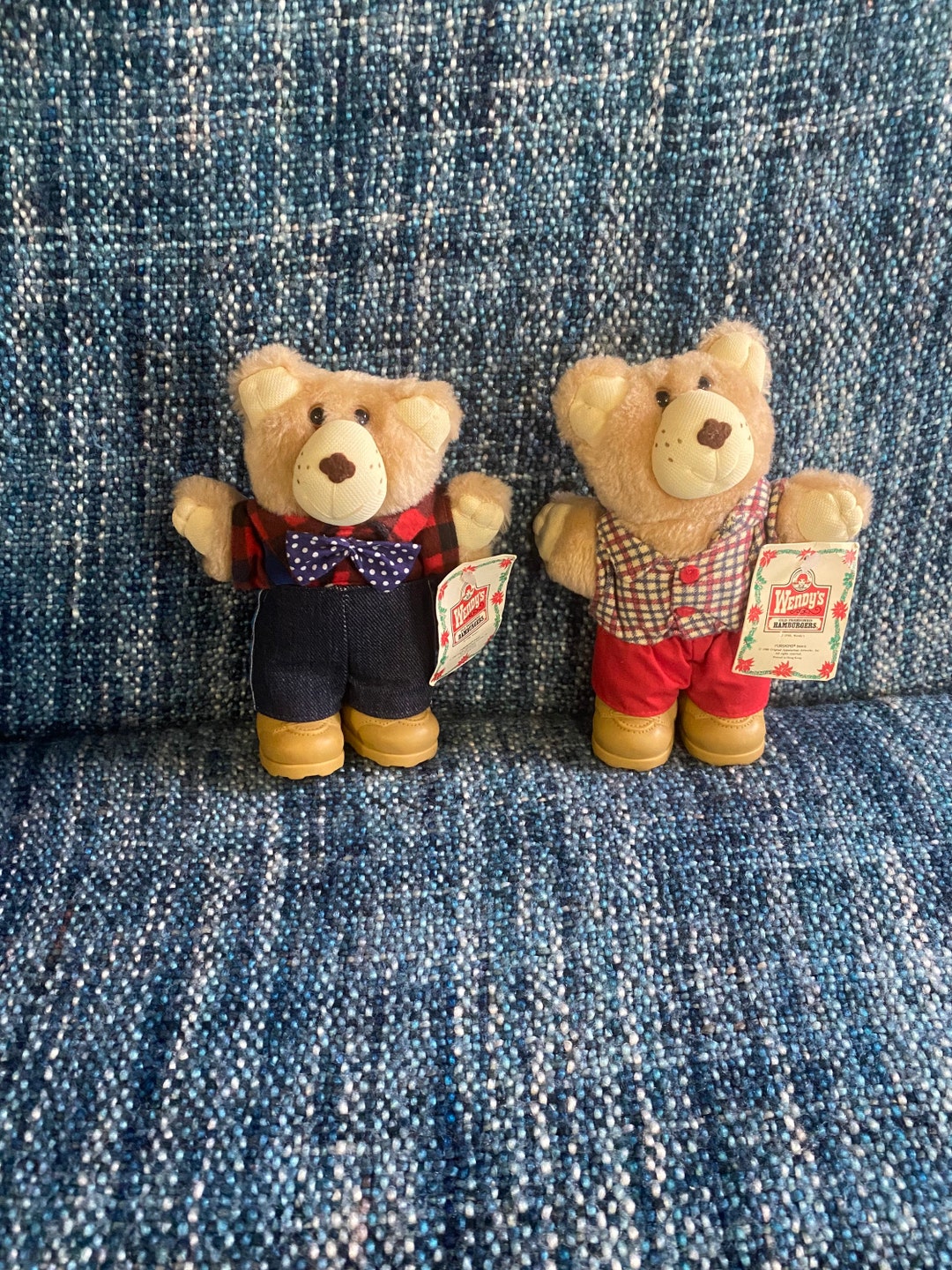 Vintage 1986 Wendy's FURSKINS TEDDY BEAR 7 Inch - Wendy Boone & Farrell Pair - - Etsy