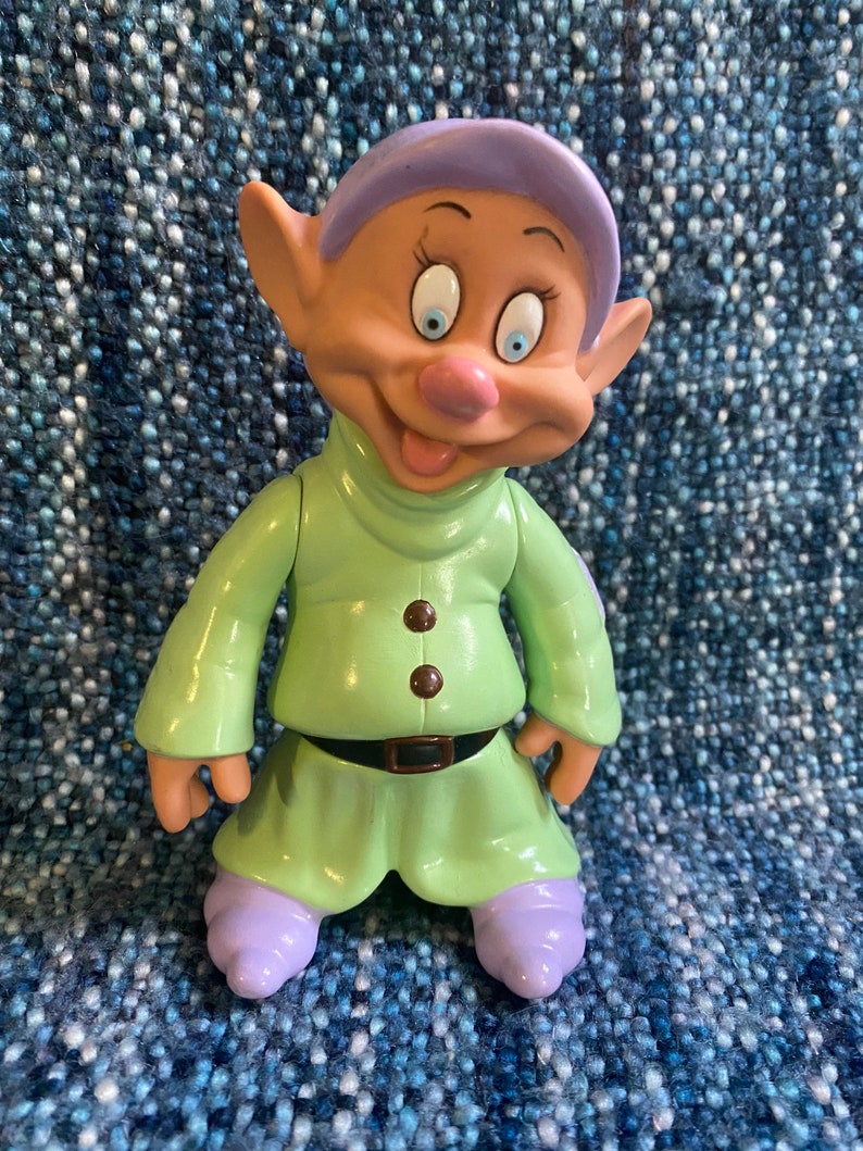 Retro Rubber Dopey Poseable Figure From Disney's Snow White & the Seven ...