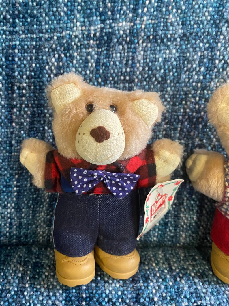 Vintage 1986 Wendy's FURSKINS TEDDY BEAR 7 Inch - Wendy Boone & Farrell ...