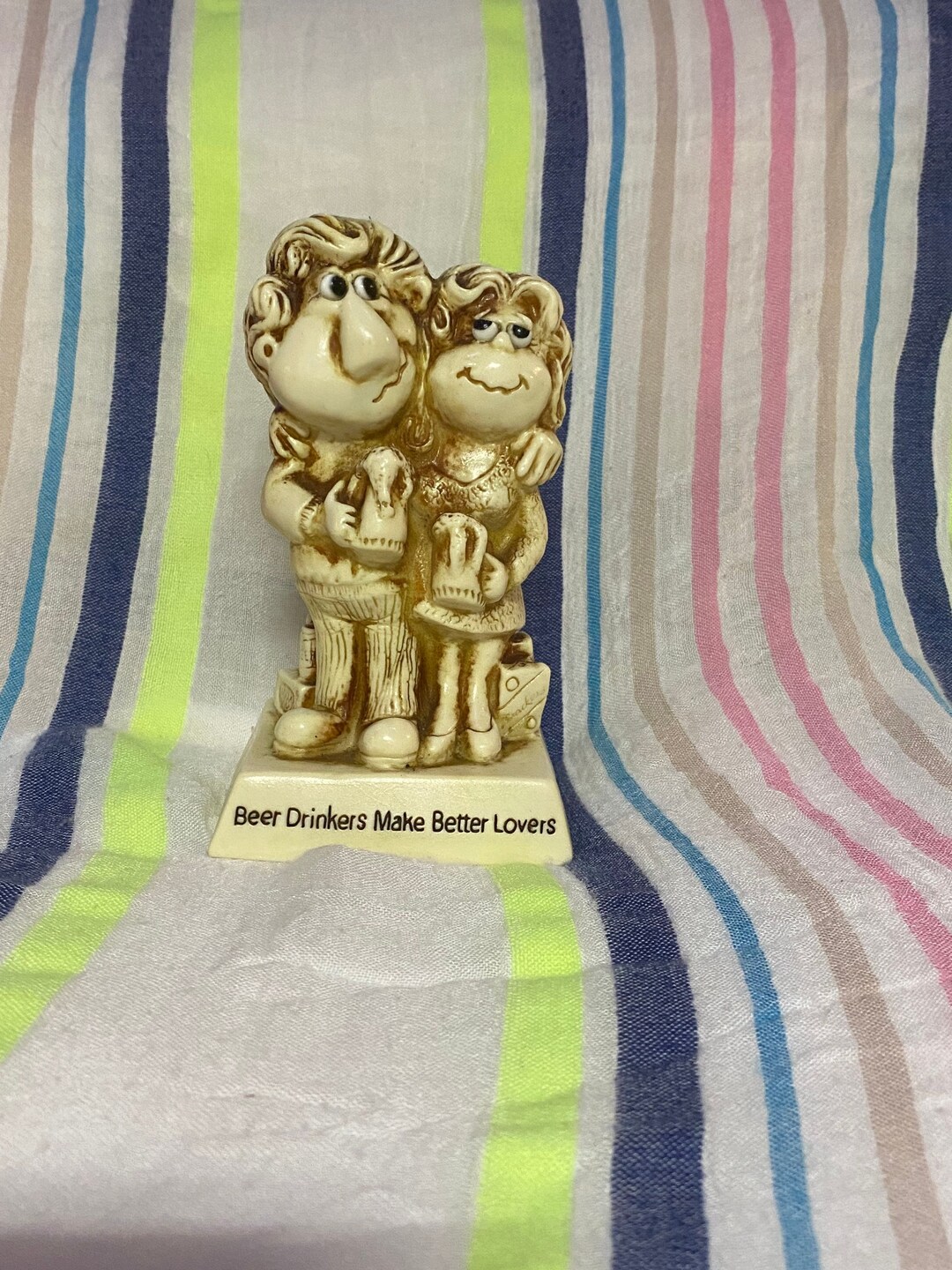 Vintage Russ Berrie & Co Figurine, Beer Drinkers Make Better Lovers ...