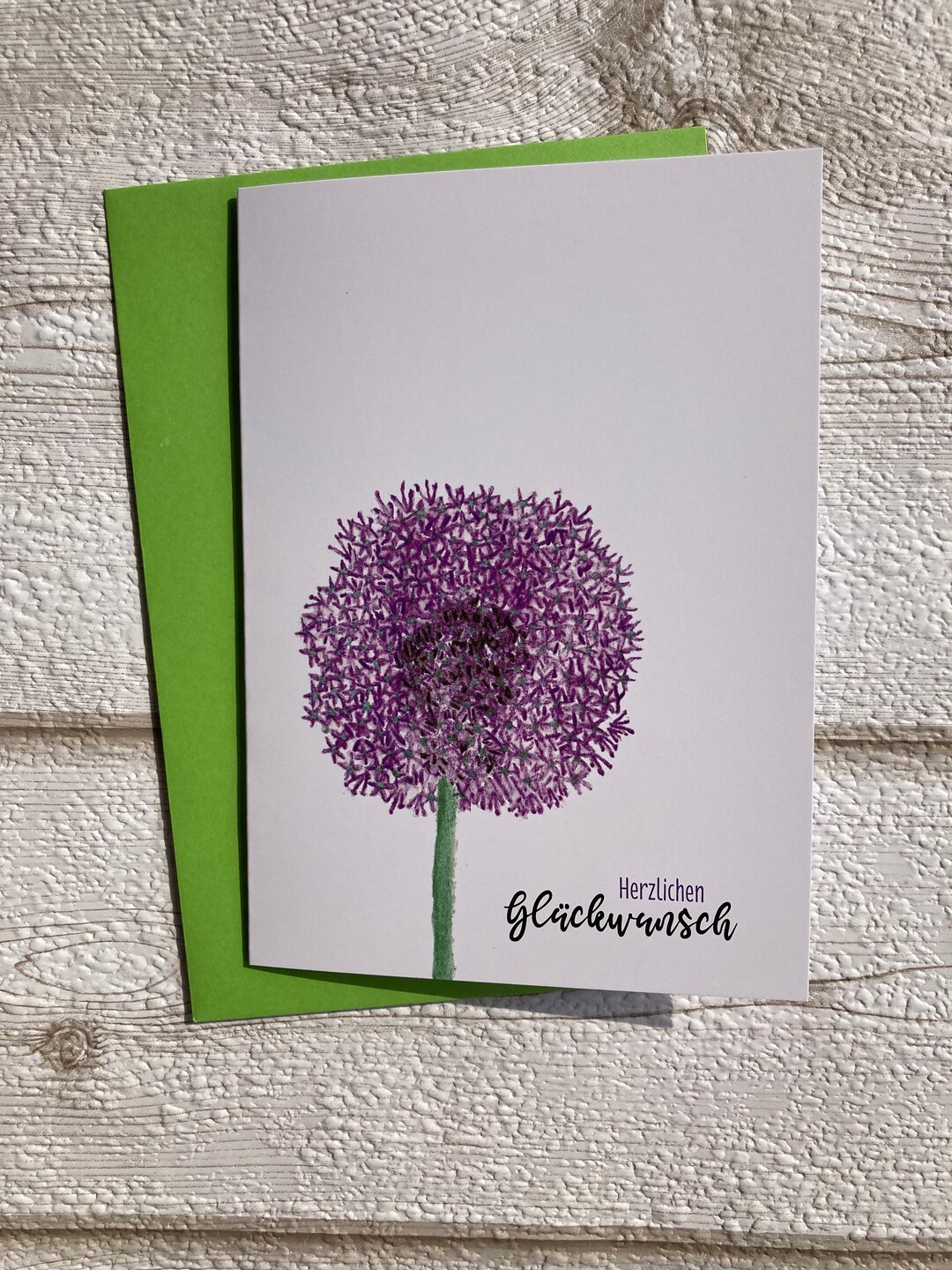 Birthday Card, Folding Card, Garlic Blossom, Flowers, A6 - Etsy