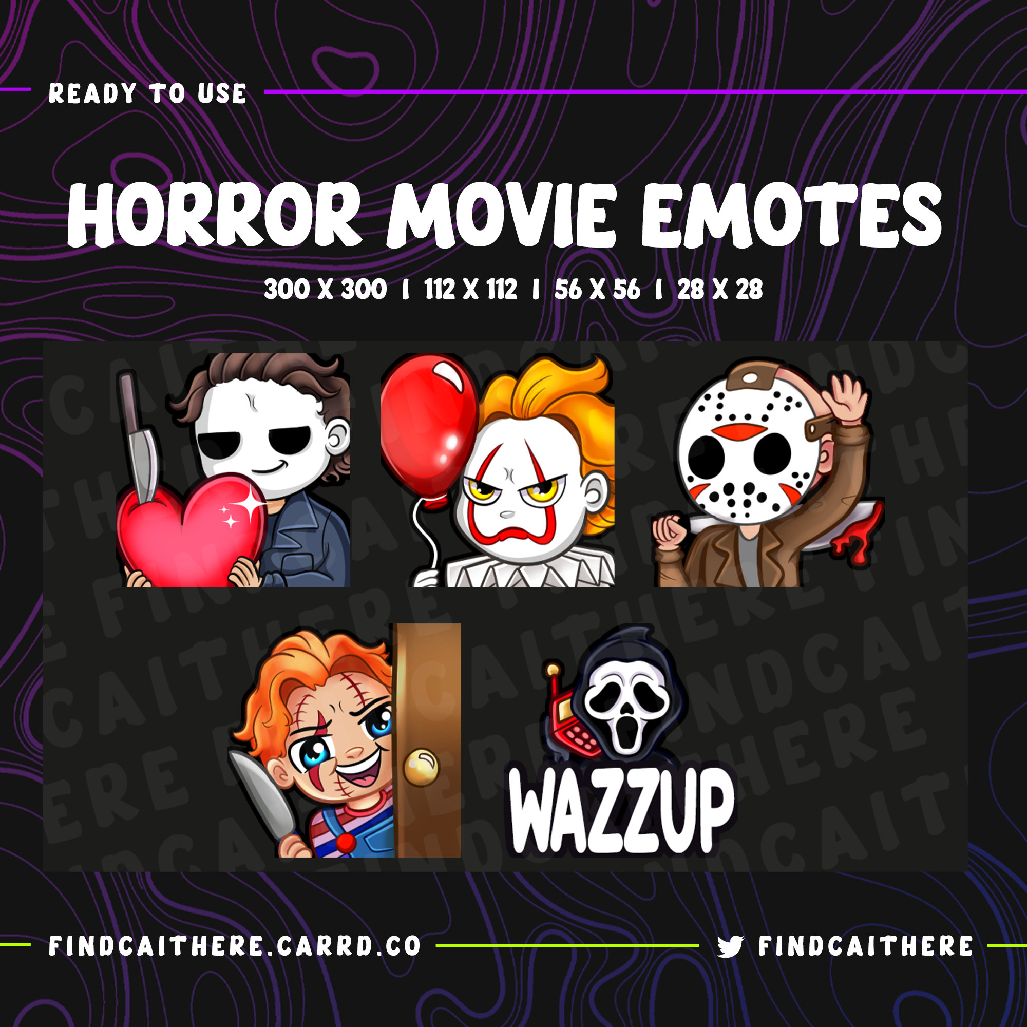 Horror Movie Emotes Chucky Emote Ghostface Emote Jason - Etsy Israel