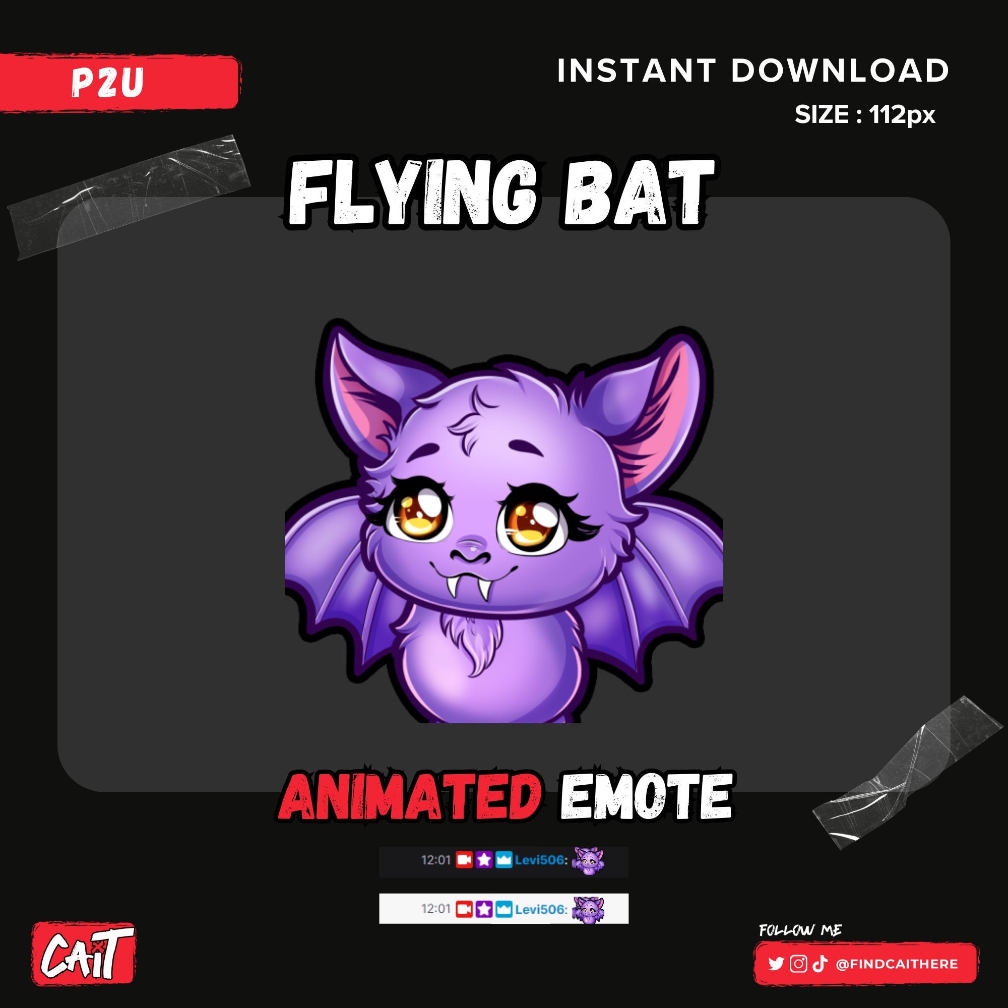 Kawaii Bat Animated Twitch Emote (GIF) - Etsy