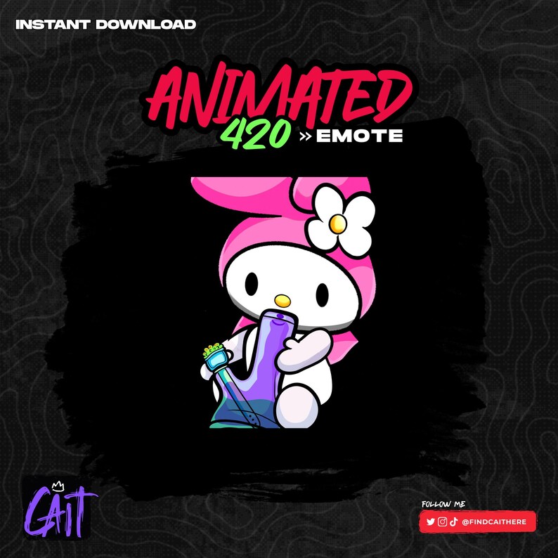 420 Animated Melody Emote - Animated 420 Twitch Emote | Bong Rip | Weed ...