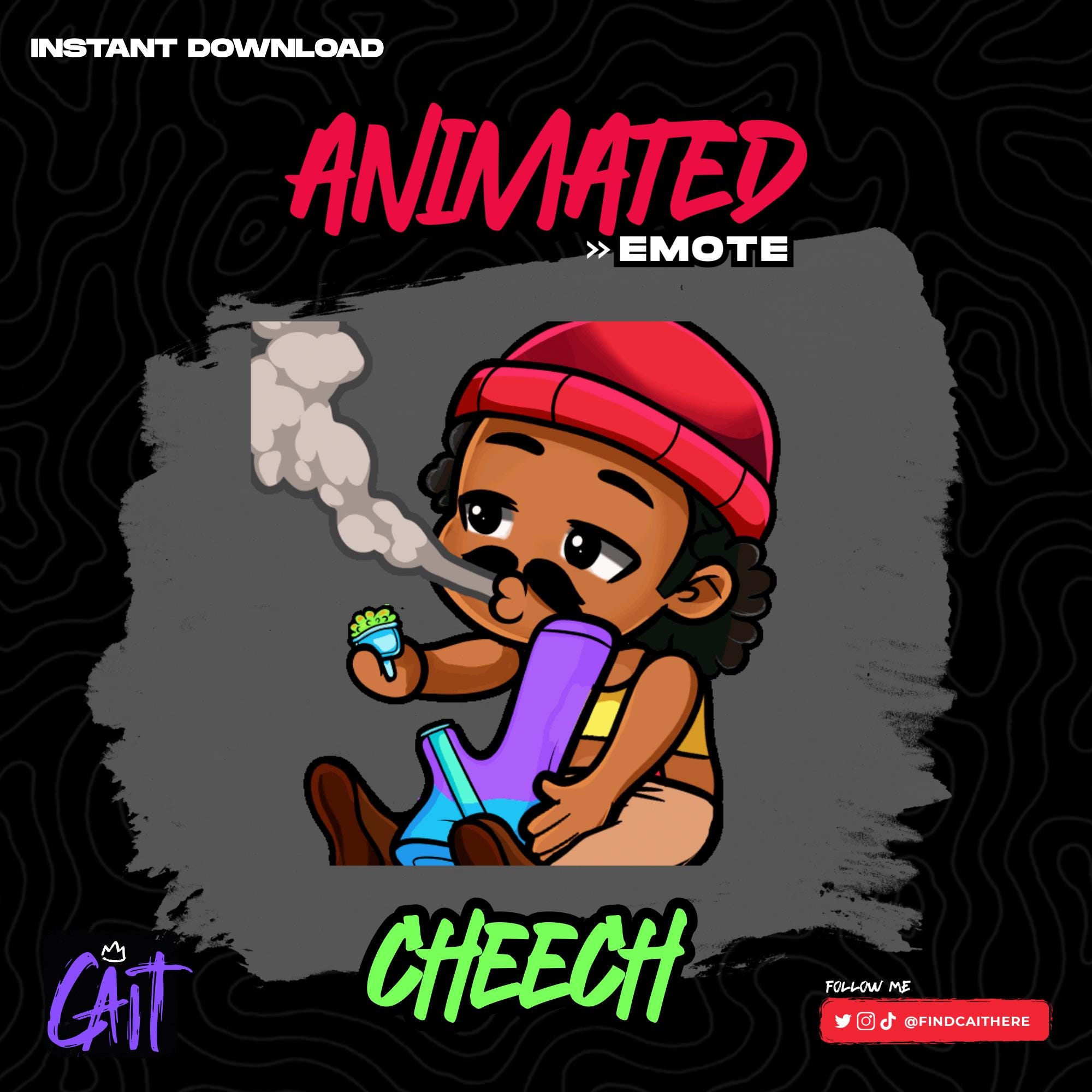 Cheech & Chong Weed Emote - Animated Bong Hit 420 Emote - Twitch - Kick ...