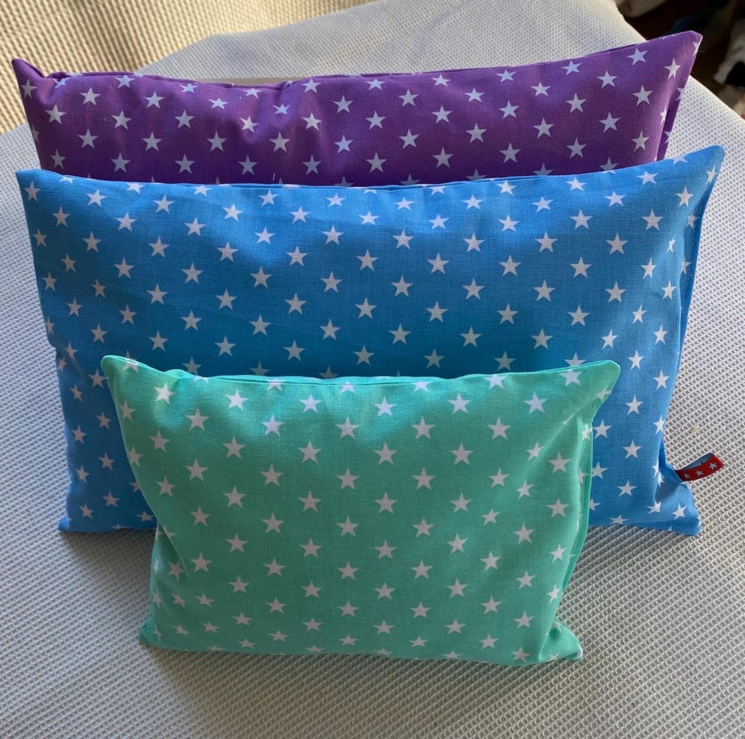 Stone Pine Pillow Small Stars Mint Purple Turquoise - 20 X 30 Cm or 15 ...