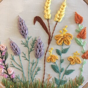 Embroidered Art Wall Decor, Floral Hand Embroidered Wall Hanging ...