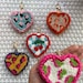 Punch Embroidered Heart Keychain: Handmade Bag Accessory - Etsy